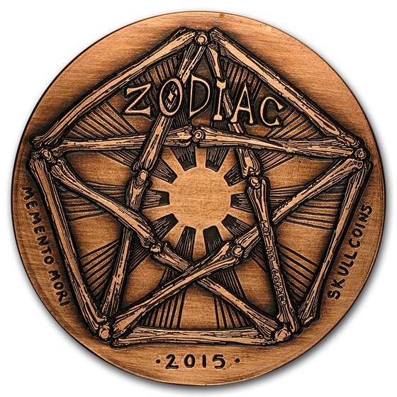 Buy 1 oz Copper Round - Zodiac Skull Series (Taurus) | APMEX