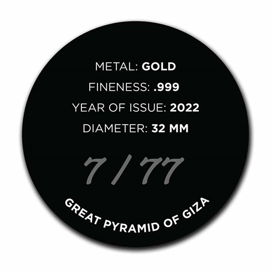 Buy 1 oz Gold - 7 Wonders: Great Pyramid of Giza (COA #7) | APMEX