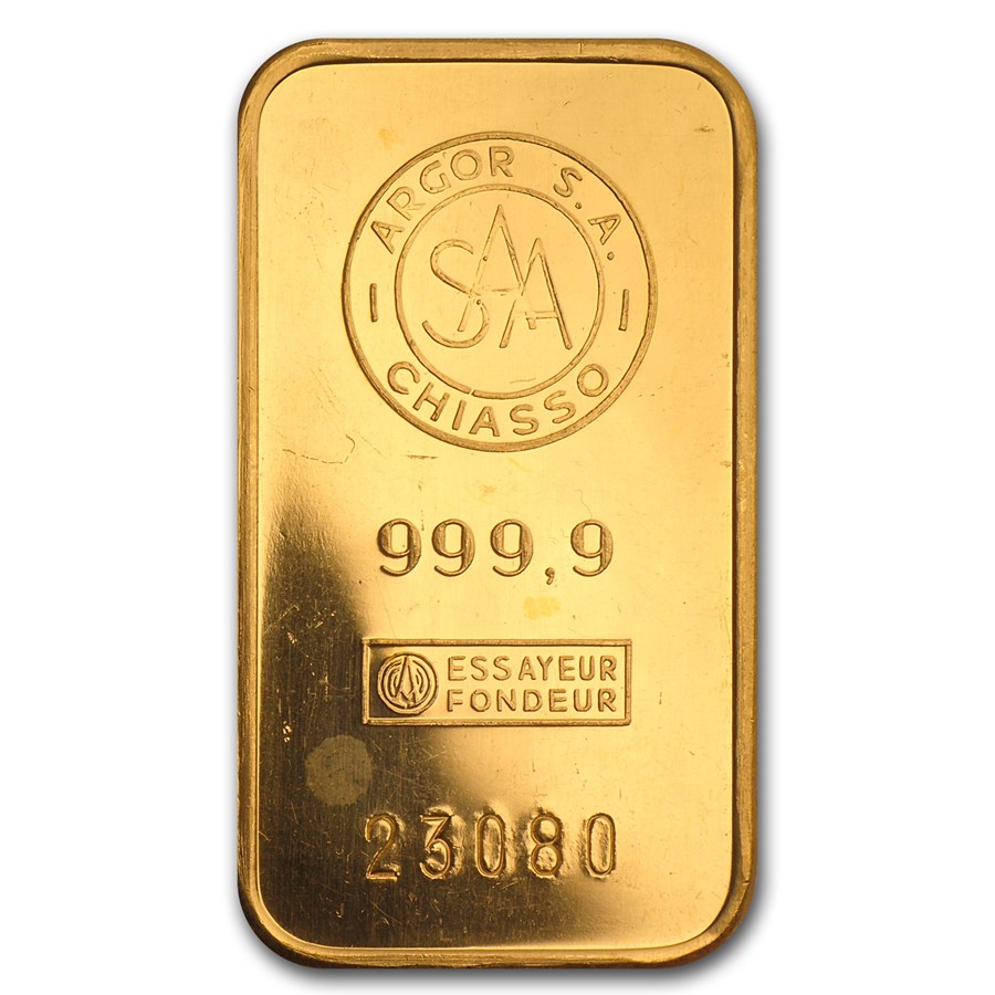 Buy 1 oz Gold Bar - Argor S.A. Chiasso | APMEX