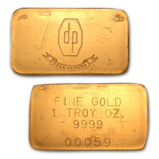 Buy 1 oz Gold Bar - Deak-Perera (Serial #0059, In Assay) | APMEX