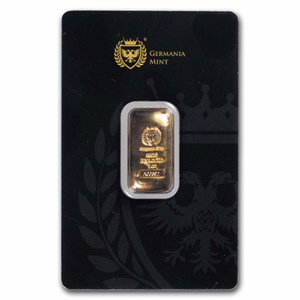 Buy 1 oz Gold Bar - Germania Mint (Cast w/Assay) | APMEX