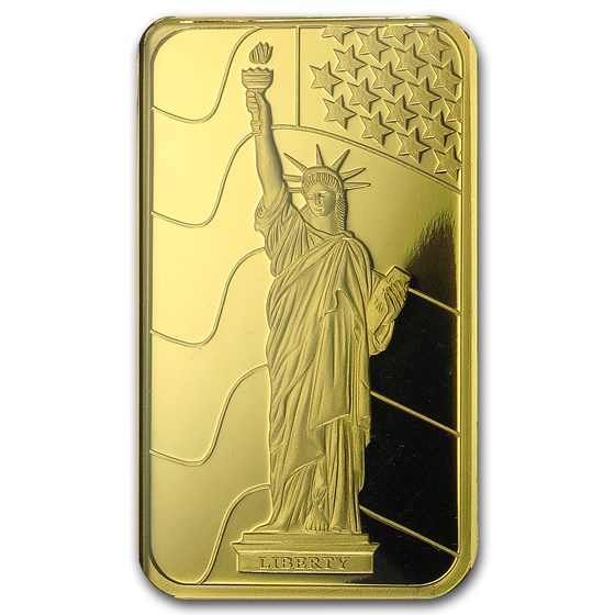 Buy 1 oz Gold Bar - PAMP Suisse Statue of Liberty (In Assay) | APMEX