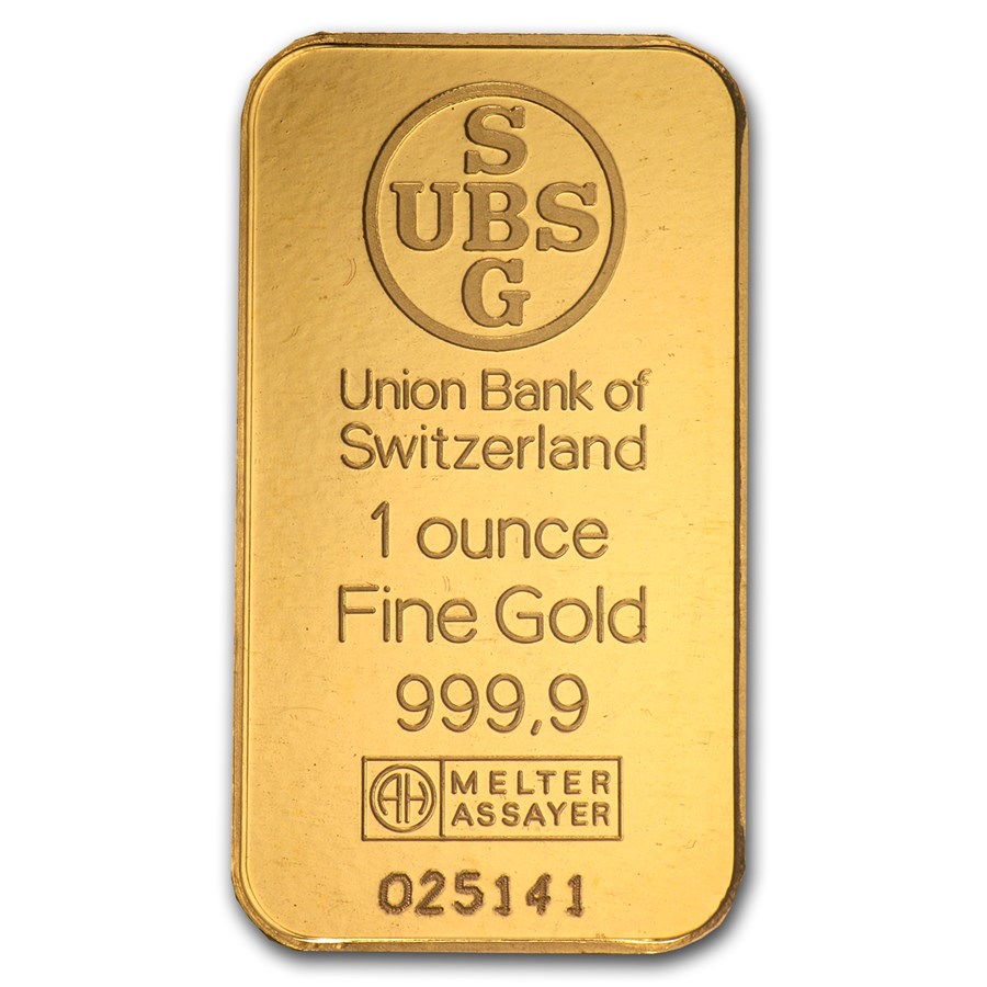 Buy 1 oz Gold Bar - UBS (Hologram/No assay) | APMEX