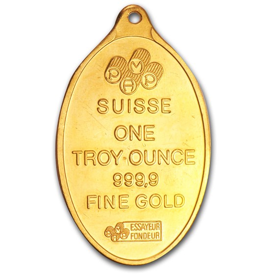 Buy 1 oz Gold Pendant - PAMP Suisse (Fortuna, Oval, Scruffy) | APMEX