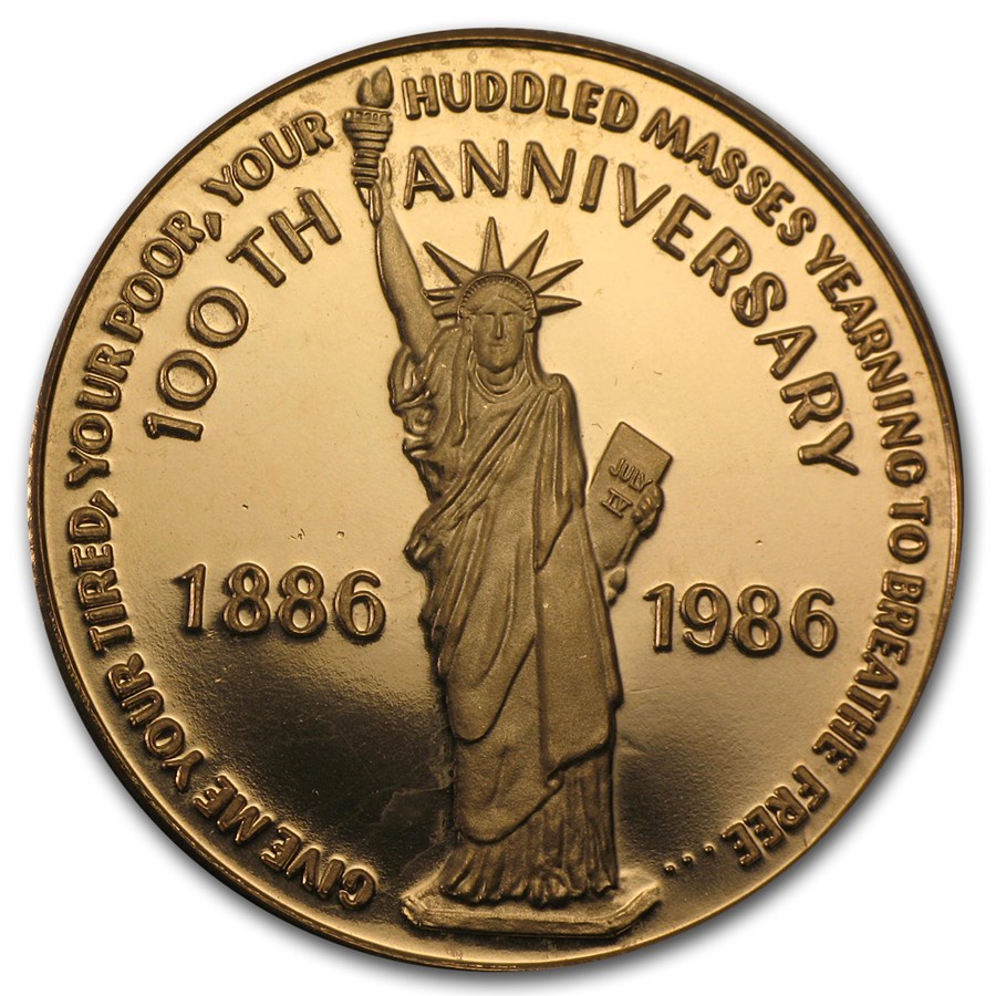 Buy 1 oz Gold Round - 100th Anniv Statue of Liberty (.500 Fine) | APMEX