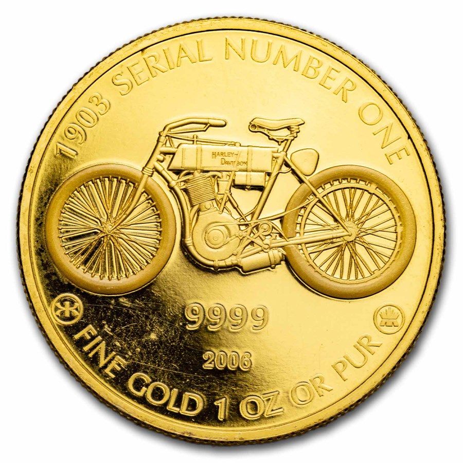 Buy 1 oz Gold 1903 Harley Davidson Serial Number 1 | APMEX