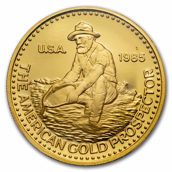 Buy 1985 1 oz Gold Engelhard Prospector Round MS-69 | APMEX