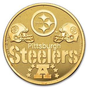 1 oz Gold Round - 1995 Pittsburgh Steelers AFC Champions #7