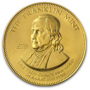 Buy 1 oz Gold Round - Benjamin Franklin Medal | APMEX