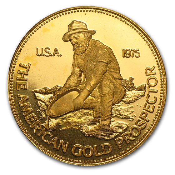 Buy 1 oz Gold Round - Engelhard (1975 Prospector) | APMEX