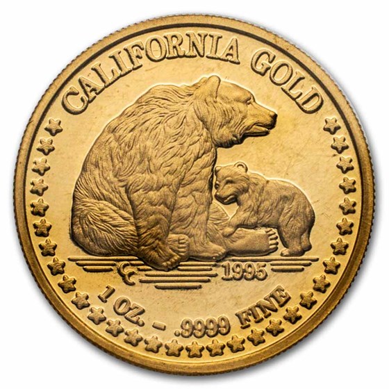 1 oz Gold Round - Great Seal of California (Original Packaging)