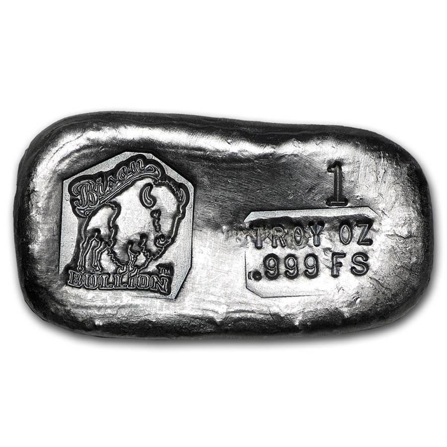Buy 1 oz Hand Poured Silver Bar - BB | APMEX