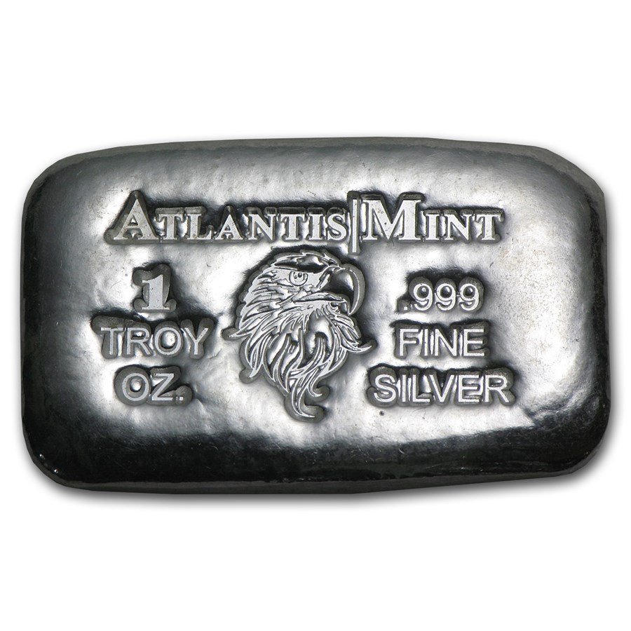 Buy 1 oz Hand Poured Silver Bar - Eagle | APMEX