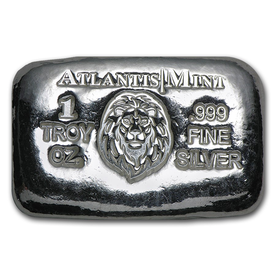 Buy 1 oz Hand Poured Silver Bar - Lion | APMEX