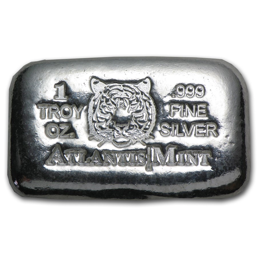 Buy 1 oz Hand Poured Silver Bar - Tiger | APMEX