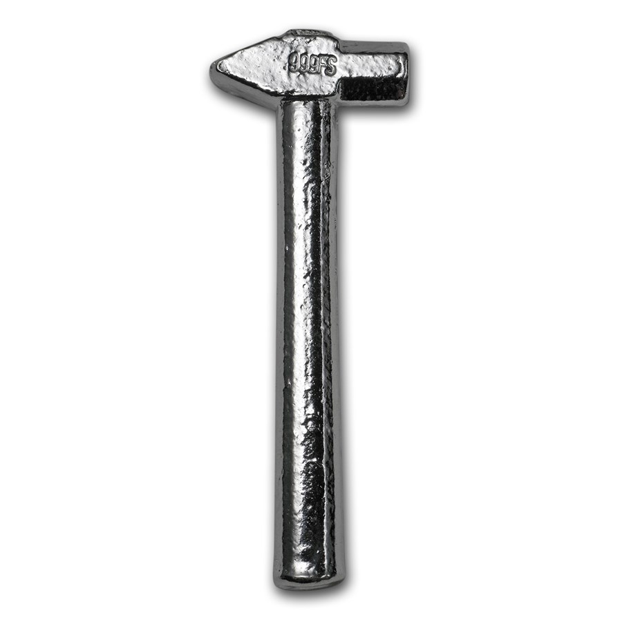 Buy 1 oz Hand Poured Silver Blacksmith Hammer | APMEX