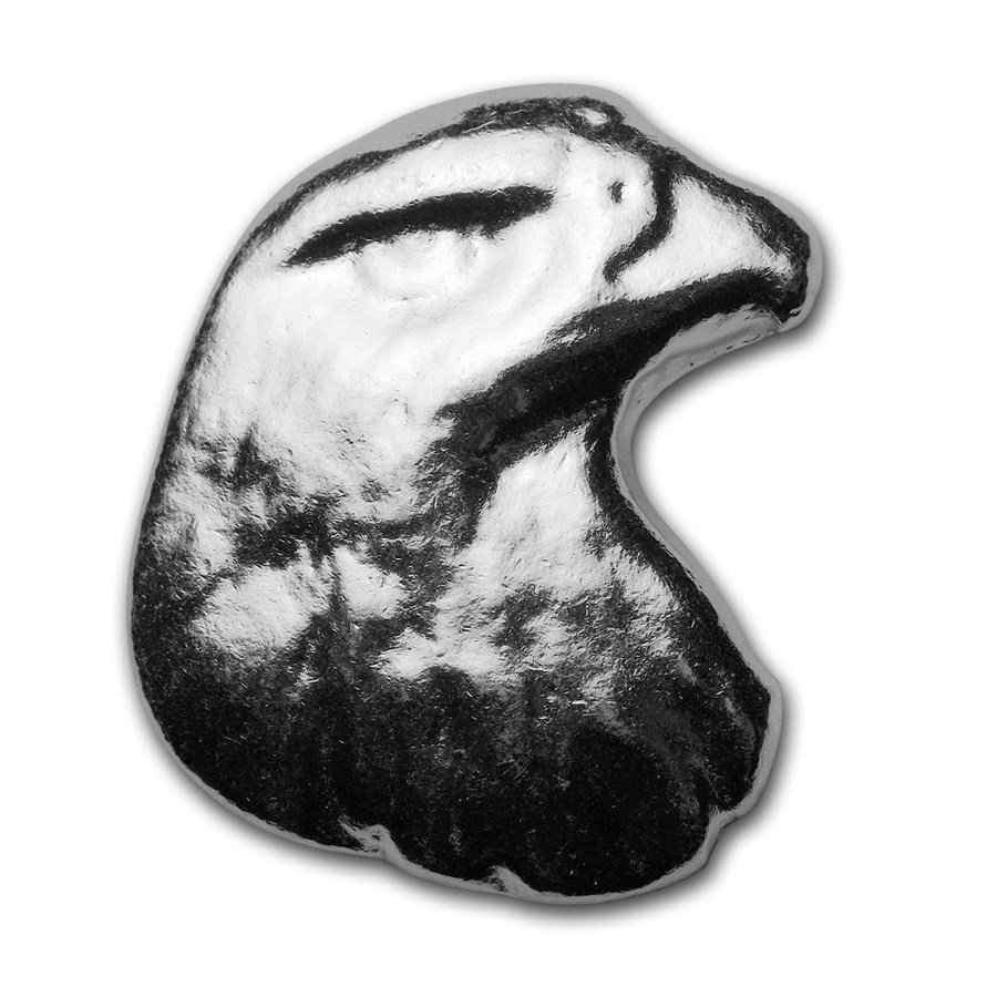 Buy 1 oz Hand Poured Silver Eagle Head | APMEX