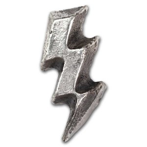 Buy 1 oz Hand Poured Silver Lightning Bolt | APMEX