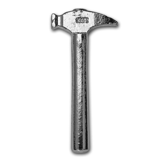 Buy 1 oz Hand Poured Silver Silversmith Hammer | APMEX