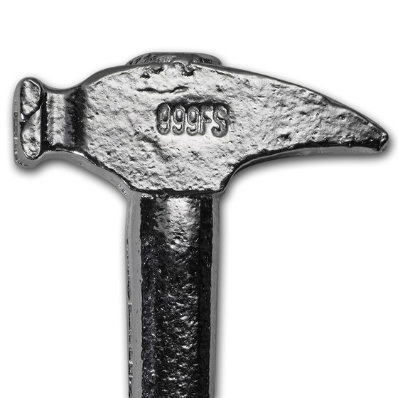 Buy 1 oz Hand Poured Silver Silversmith Hammer | APMEX