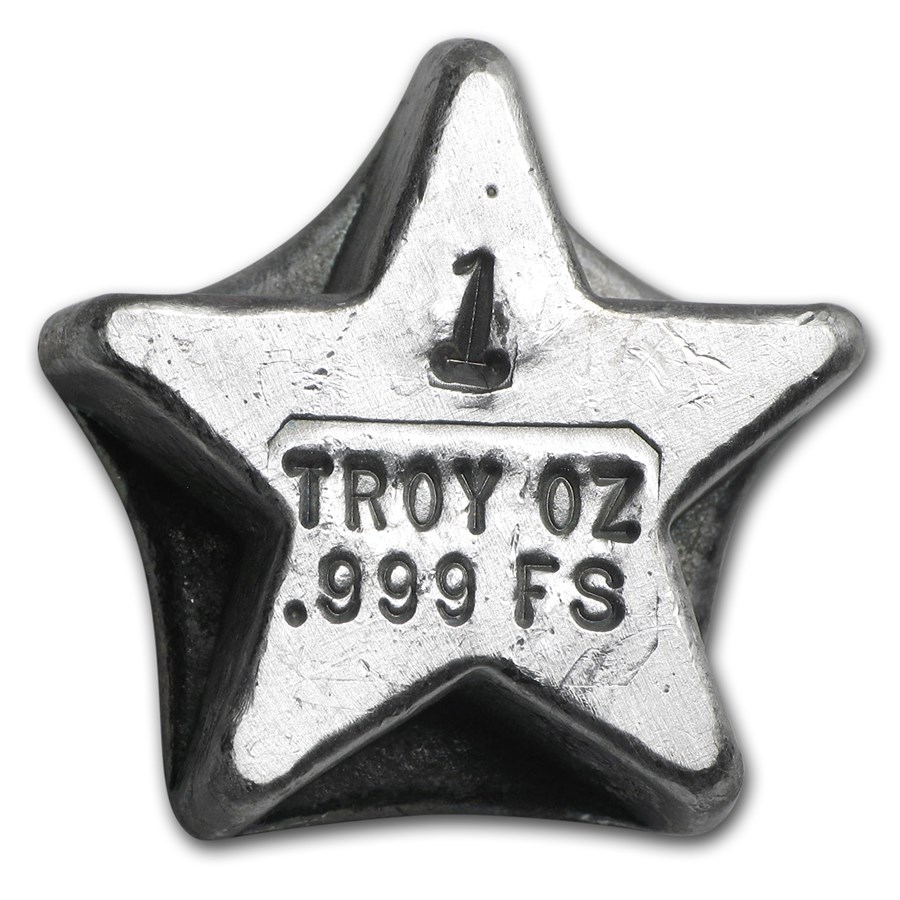 Buy 1 oz Hand Poured Silver Star - BB | APMEX