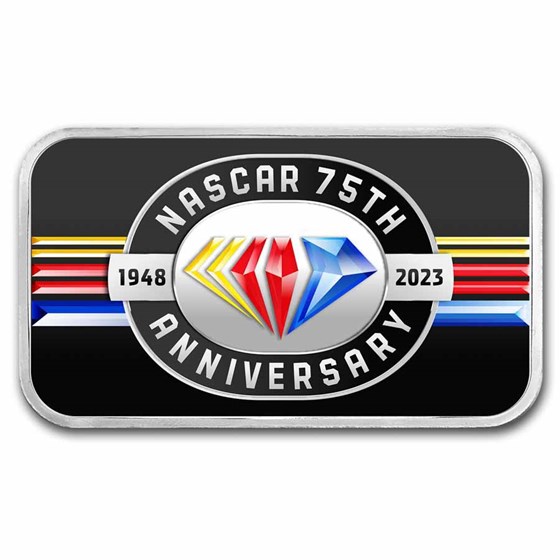 Buy 1 oz NASCAR Double Sided Colorized Bar in TEP | APMEX