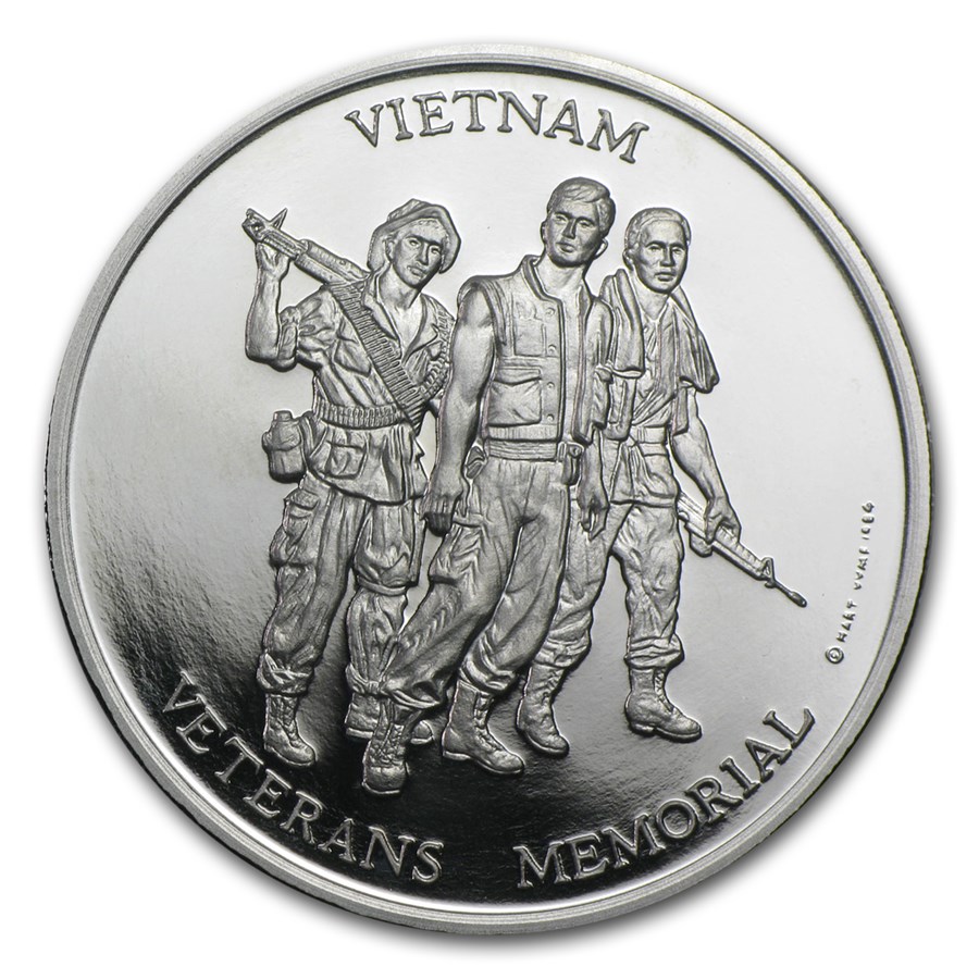 Buy 1 oz Palladium Round - Vietnam Veterans Memorial Medal | APMEX