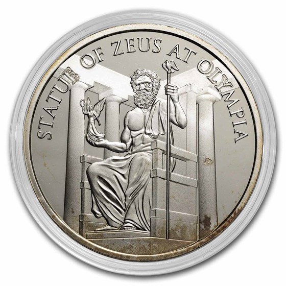 Buy 1 oz Silver - 7 Wonders: Statue of Zeus at Olympia (Spotted) | APMEX