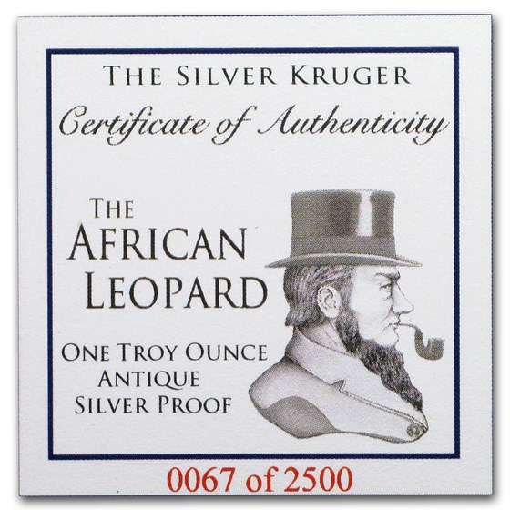 Buy 1 oz Silver Antique Round - The Silver Kruger (African Leopard) | APMEX