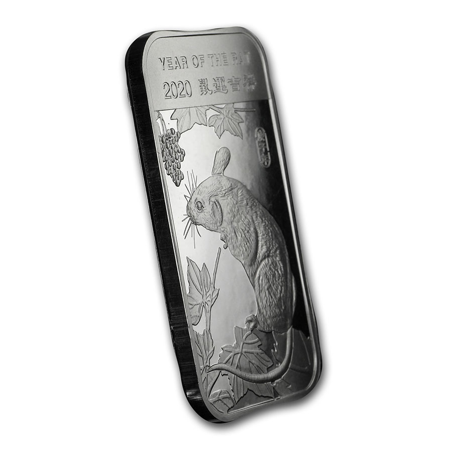 APMEX - 1 oz Silver Bar - APMEX (2020 Year of the Rat)