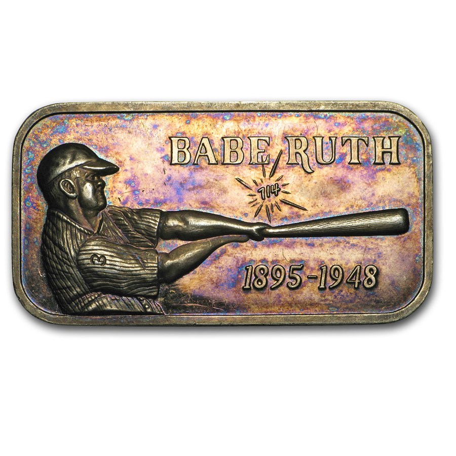 Buy 1 oz Silver Bar - Babe Ruth | APMEX
