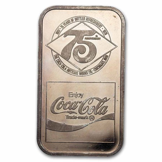 Buy 1 oz Silver Coca Cola Bar (Cincinnati, OH) | APMEX