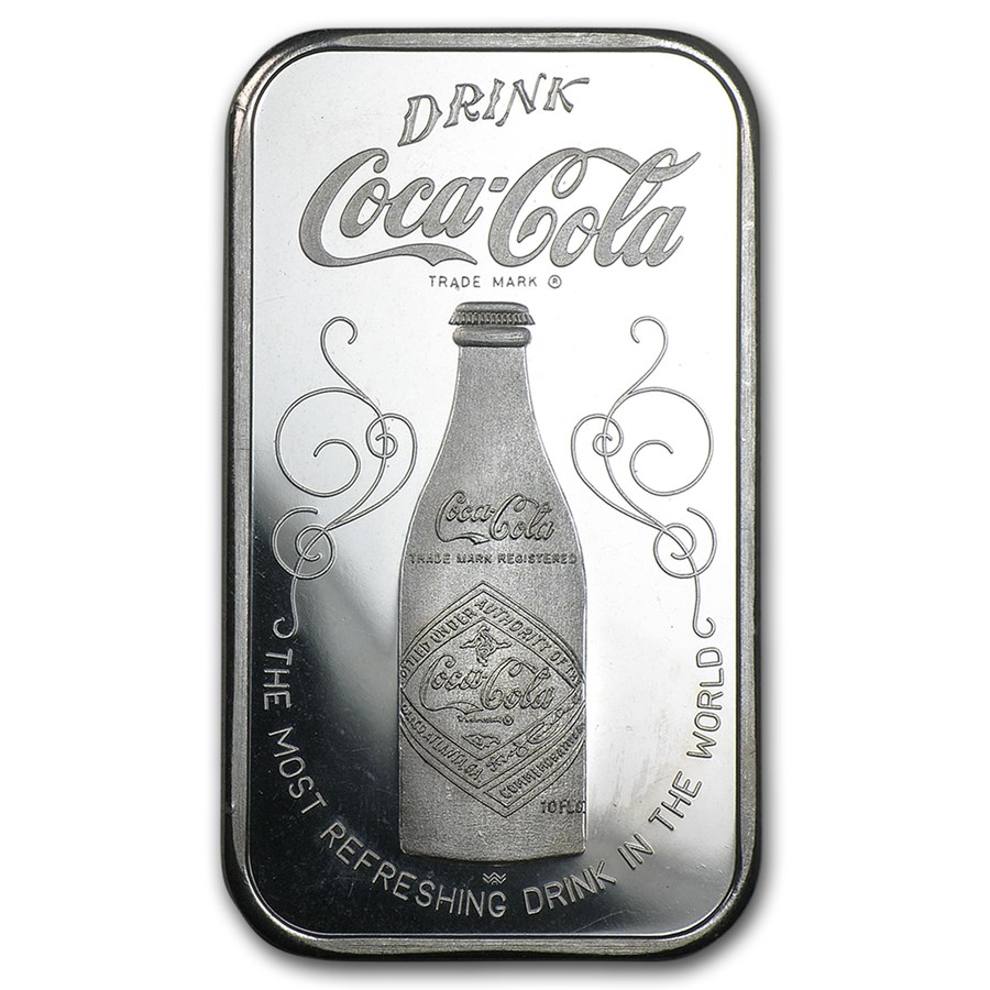 Buy 1 oz Silver Bar - Coca Cola (Cincinnati, OH) | APMEX