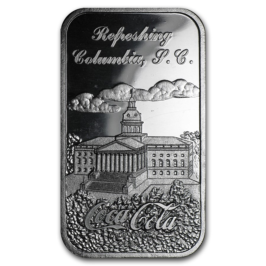 Buy 1 oz Silver Bar - Coca Cola (Columbia, SC) | APMEX
