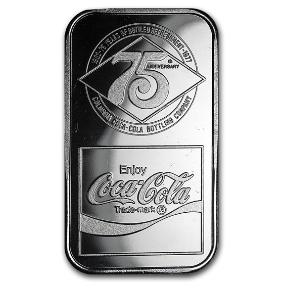 Buy 1 oz Silver Bar - Coca Cola (Columbia, SC) | APMEX