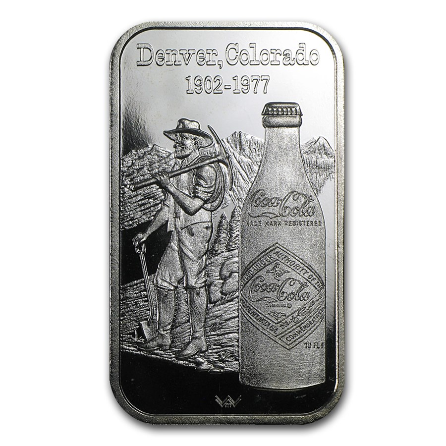 Buy 1 oz Silver Bar - Coca Cola (Denver, CO) | APMEX