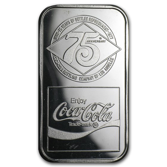 Buy 1 oz Silver Bar - Coca Cola (Los Angeles, CA) | APMEX