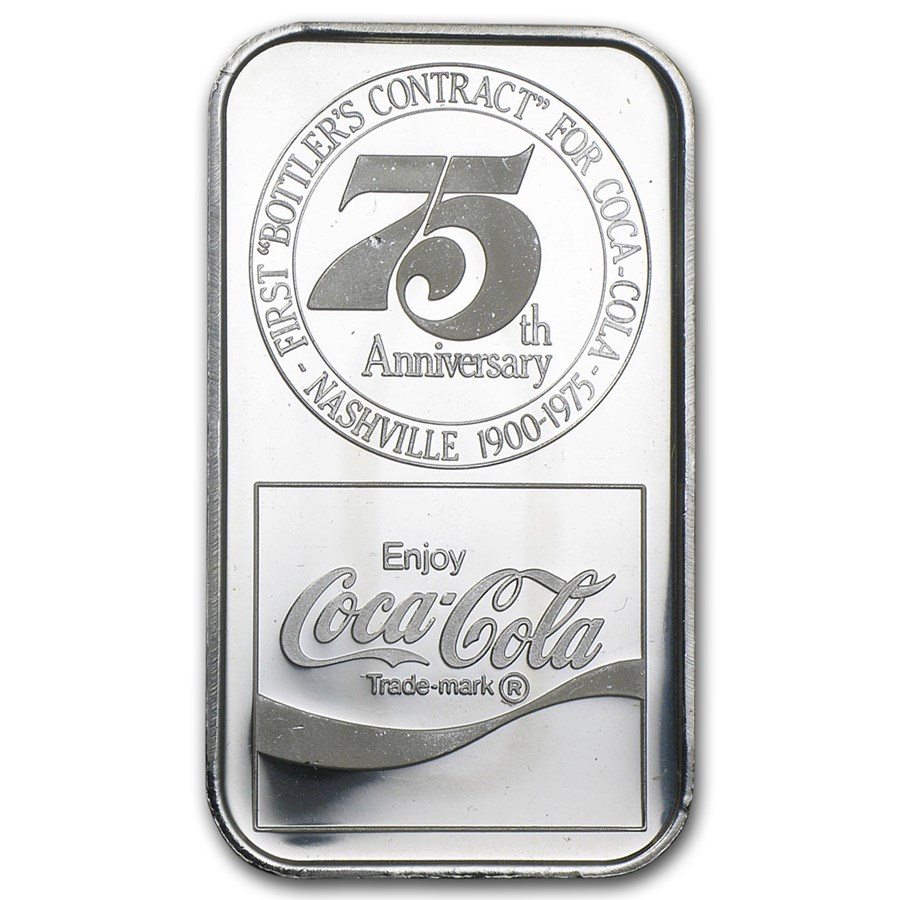 Buy 1 oz Silver Bar - Coca Cola (Nashville, TN) | APMEX