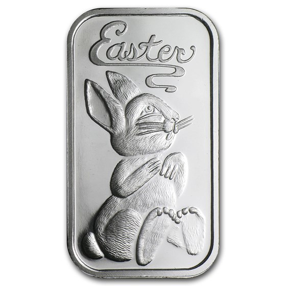 Buy 1 oz Silver Bar - Easter Bunny (w/Box & Capsule) | APMEX
