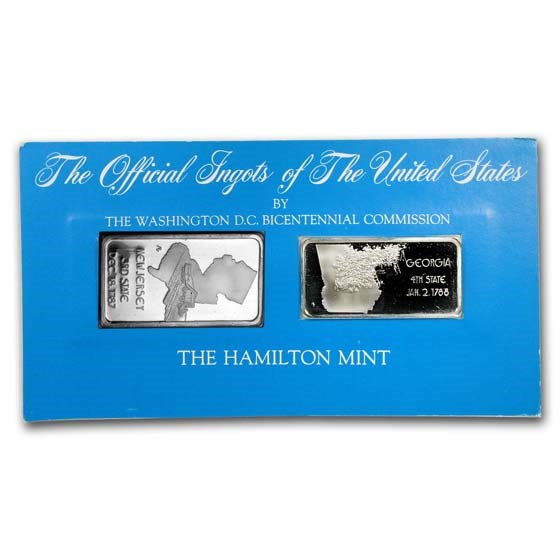 Buy 1 oz Silver Bar - Hamilton Mint 50-Piece Set of The United States ...