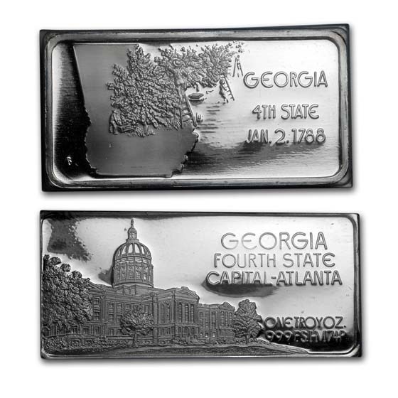 Buy 1 oz Silver Bar - Hamilton Mint 50-Piece Set of The United States ...
