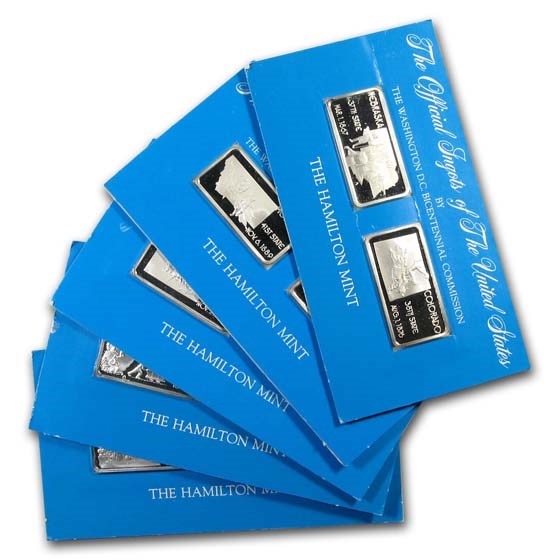 Buy 1 oz Silver Bar - Hamilton Mint 50-Piece Set of The United States ...
