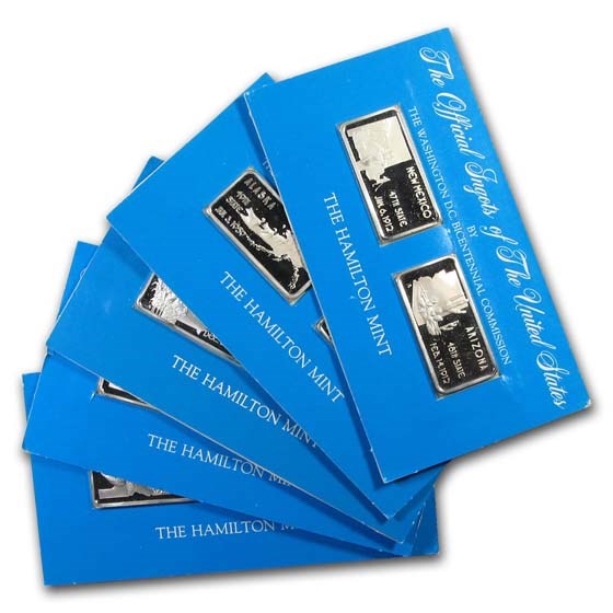 Buy 1 oz Silver Bar - Hamilton Mint 50-Piece Set of The United States ...