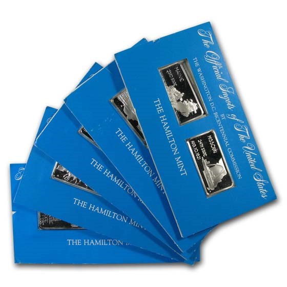 Buy 1 oz Silver Bar - Hamilton Mint 50-Piece Set of The United States ...