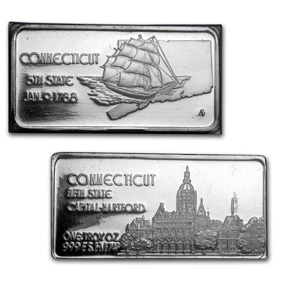 Buy 1 oz Silver Bar - Hamilton Mint 50-Piece Set of The United States ...