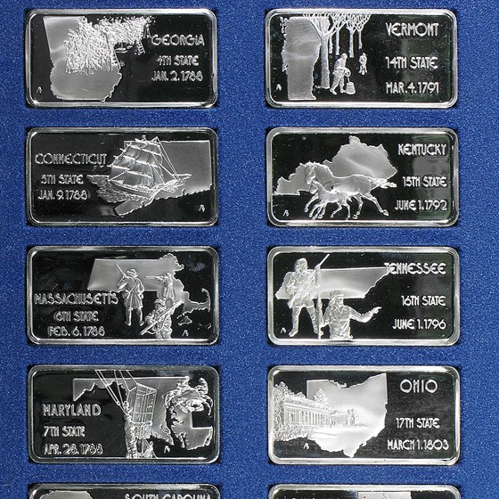 Buy 1 oz Silver Bar - Hamilton Mint 50-Piece Set of The United States ...