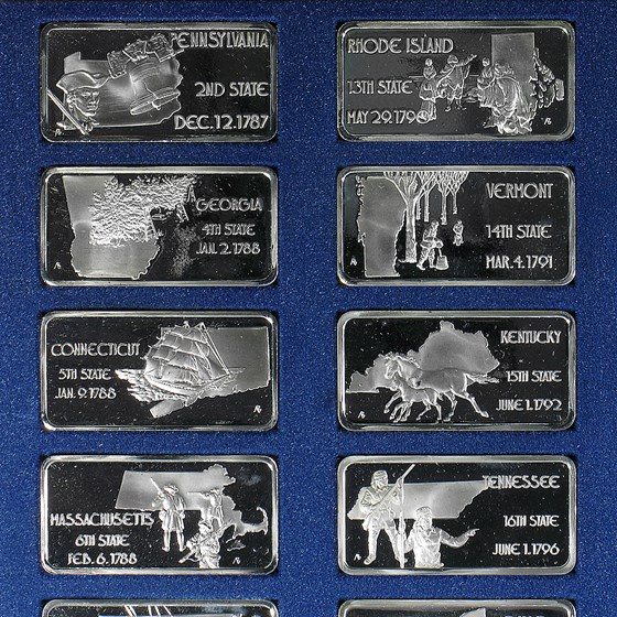 Buy 1 oz Silver Bar - Hamilton Mint 50-Piece Set of The United States ...