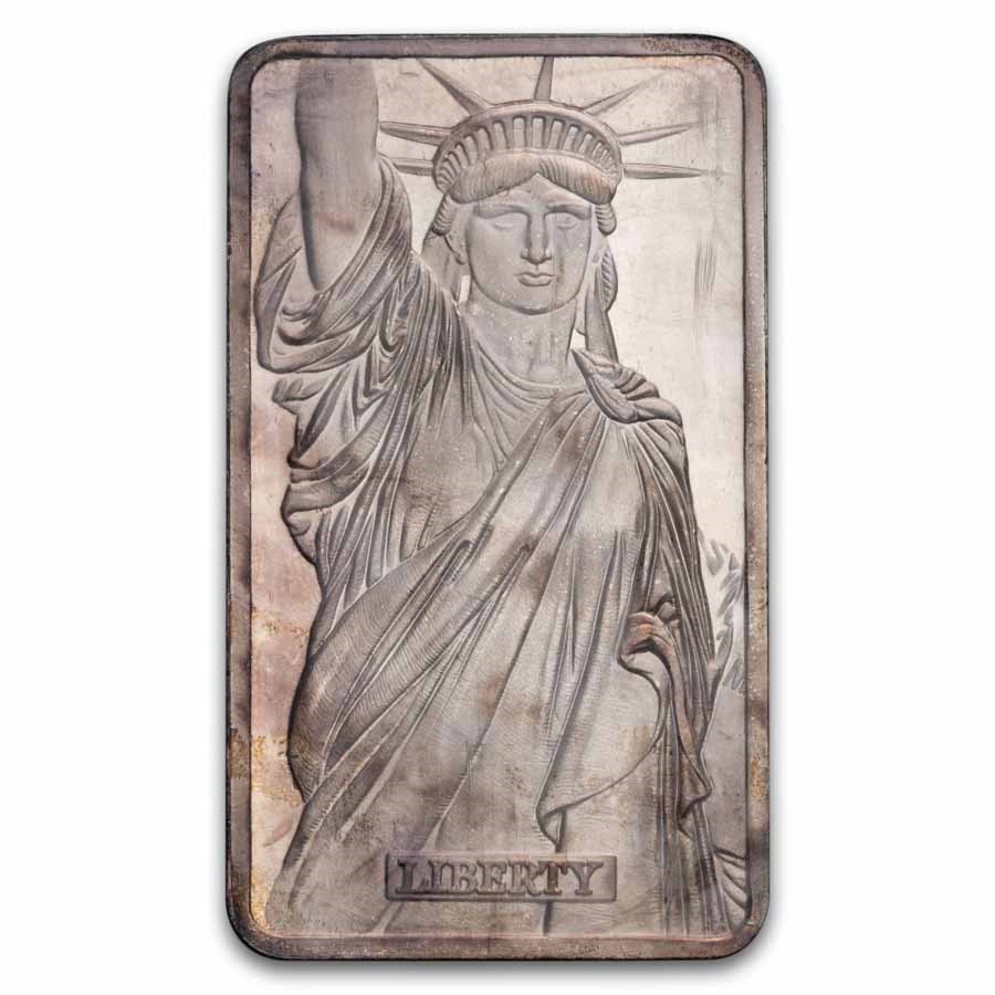 Buy 1 oz Silver Johnson Matthey Bar (Liberty, MTB, MA) | APMEX
