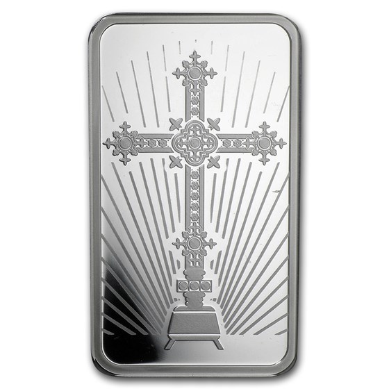 Buy 1 oz Silver Bar - PAMP Suisse Religious Series (Romanesque Cross ...