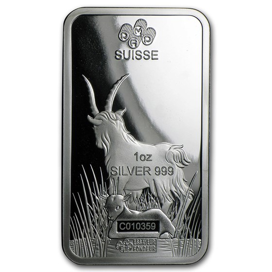 Buy 1 oz Silver Bar - PAMP Suisse Year of the Goat (No Assay) | APMEX